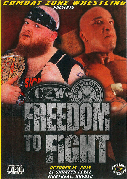 CZW "Freedom To Fight" 10/15/2015 DVD – CZWstore